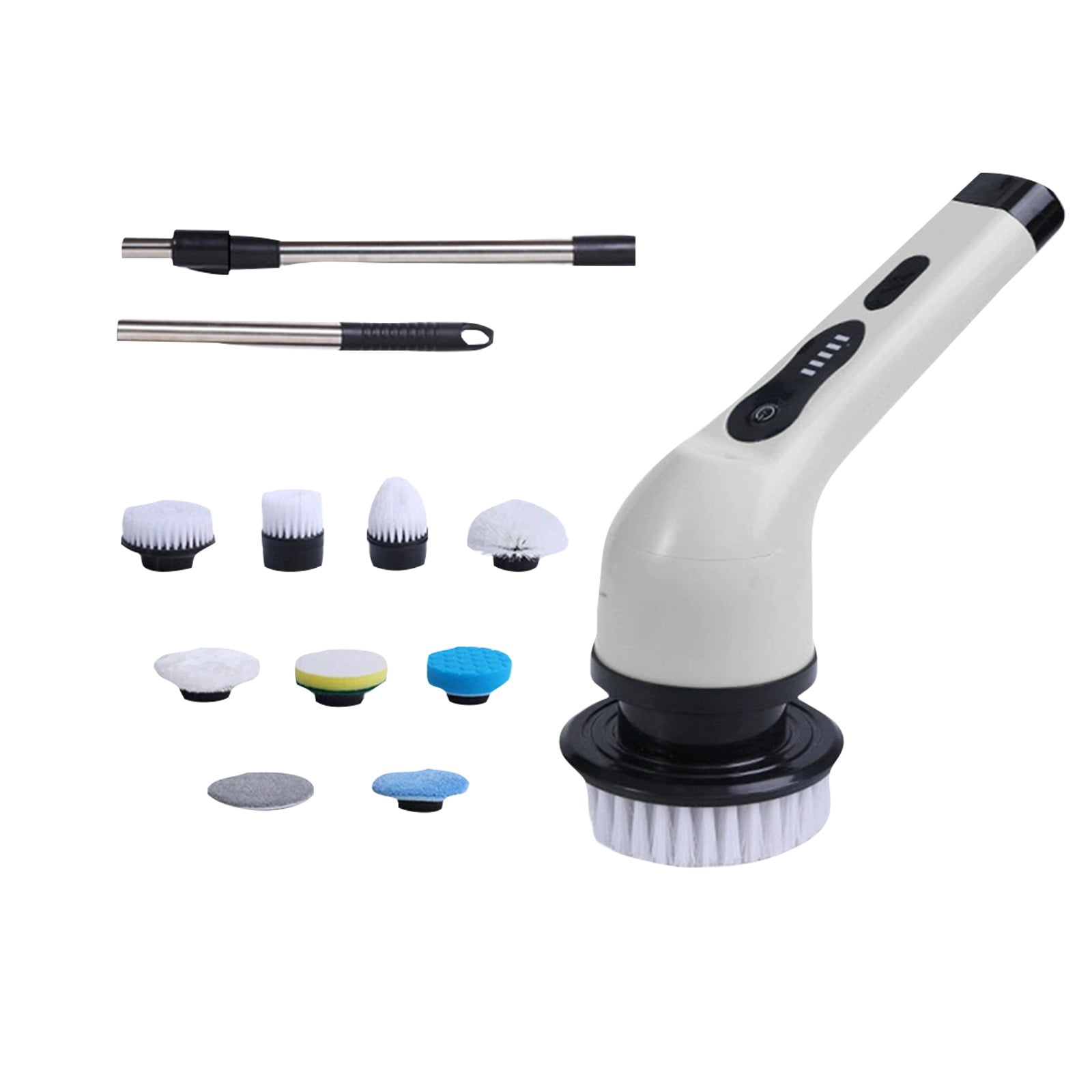 7-in-1 Electric Cleaning Brush w/ Long Handle - Rechargeable Power ...
