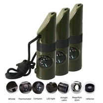 TIKA 7-in-1 Survival Whistle Kit - Outdoor Gear with Compass, LED Light ...
