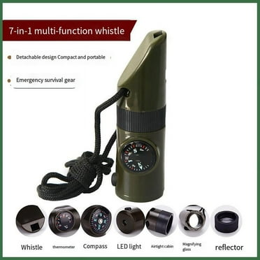 7-in-1 Emergency Survival Whistle Kit - Multifunctional Tool with ...