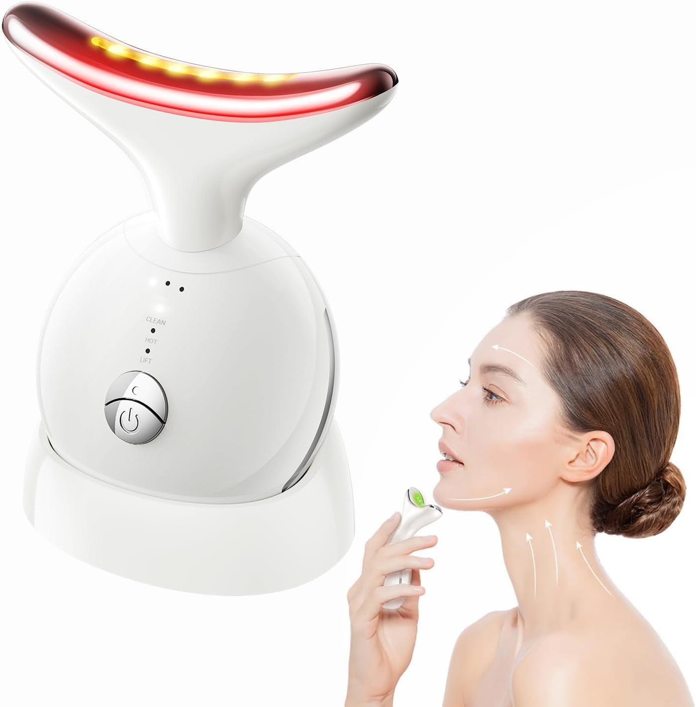 7 in 1 Face Massager Tool, Red Light Therapy for Face and Neck ...