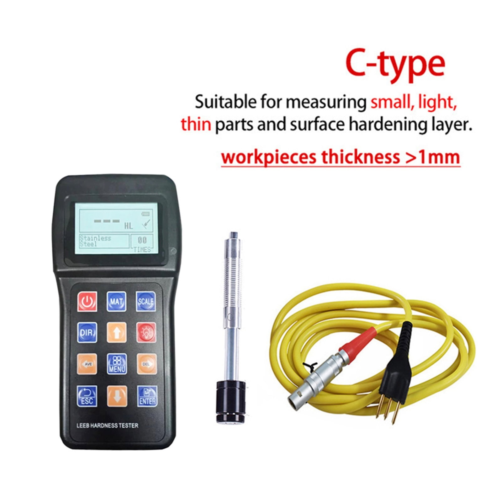 7-in-1 High Precision Portable Leeb Hardness Tester Durometer For Metal ...