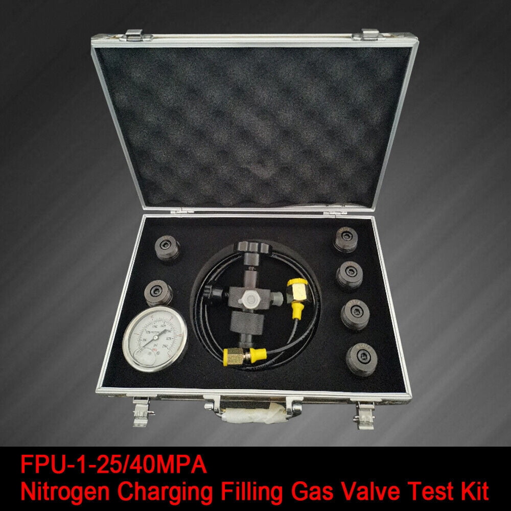 7 in 1 Hydraulic Accumulator Nitrogen charging Filling Kit Gas Valve ...