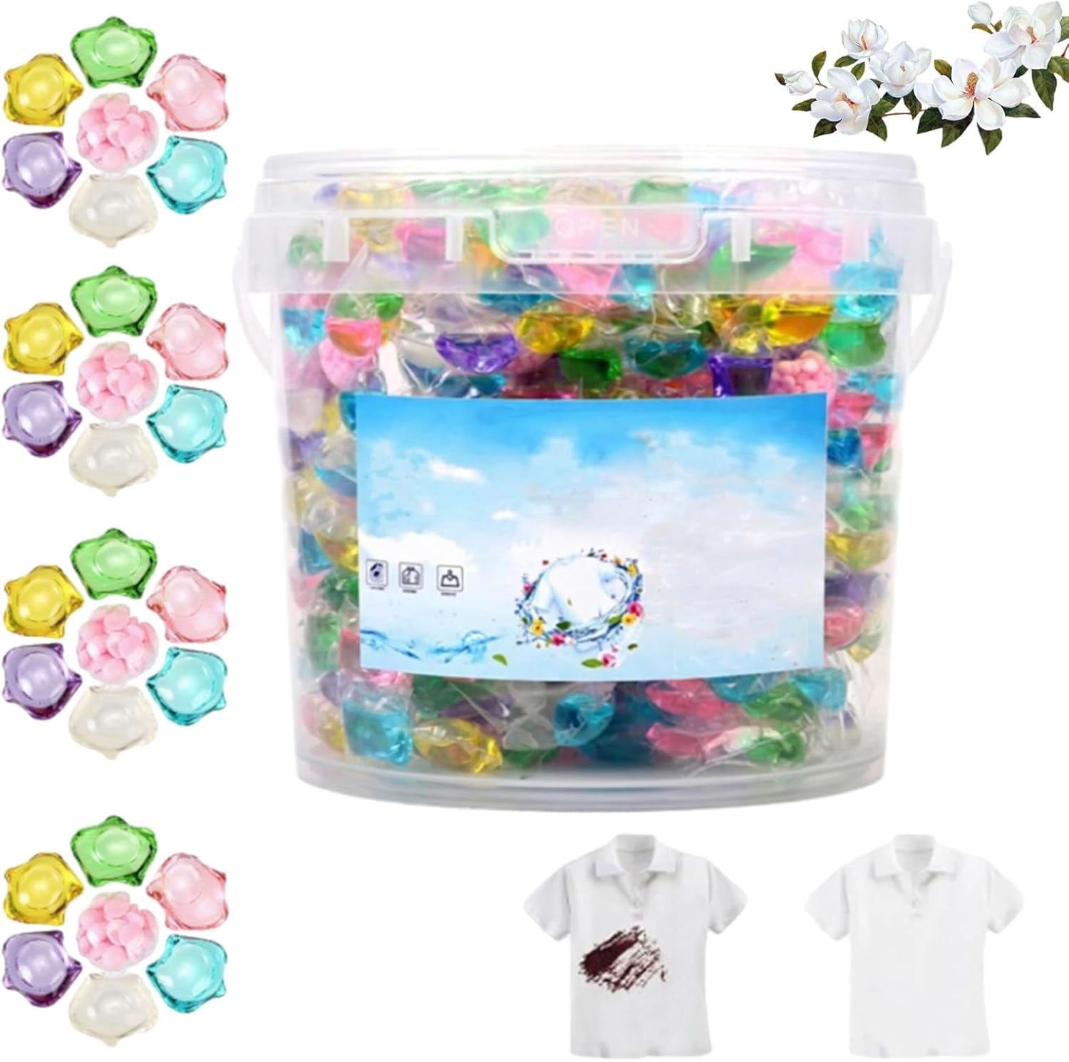 7 in 1 Laundry Detergent, Deep Cleaning Capsules, Stain Removal Washing ...