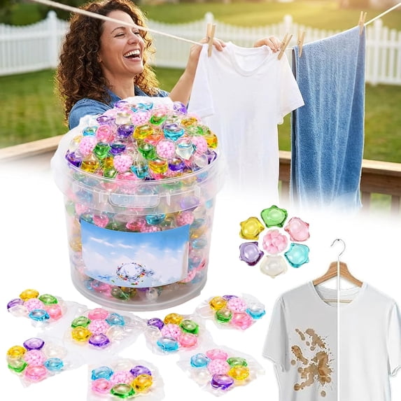 7 in 1 Laundry Detergent, Deep Cleaning Laundry Capsules Pods, Stain ...