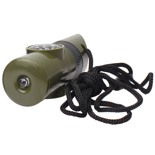 7 in 1 Multi-functional Survival Whistle Outdoor Professional Emergency ...