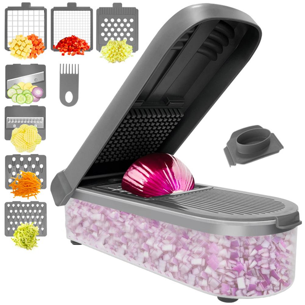 7 in 1 Multifunctional Vegetable Chopper Handle Food Grate Food Chopper ...