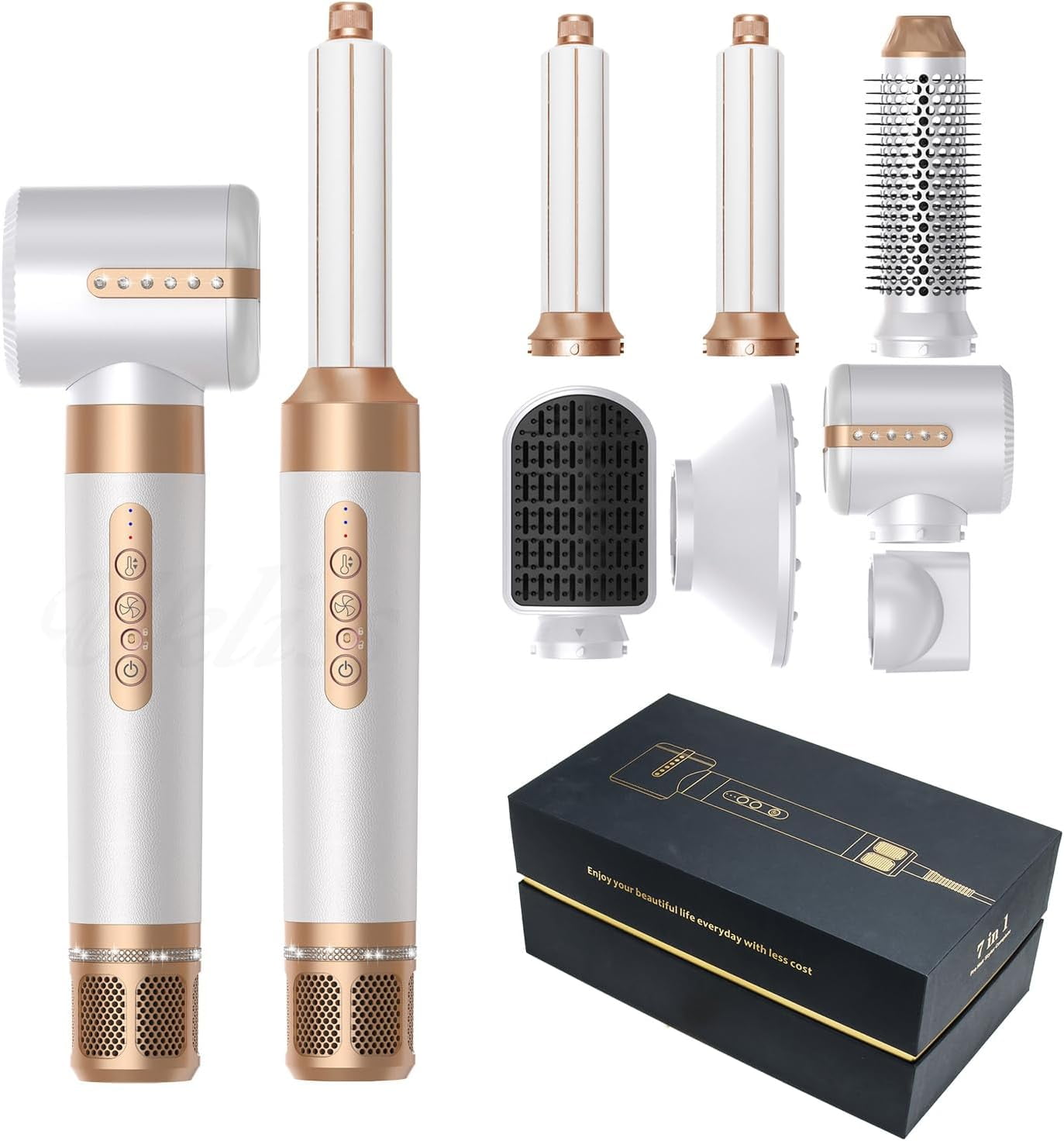 7-in-1 Professional Hair Styling Set with 120,000 RPM Motor - Complete ...