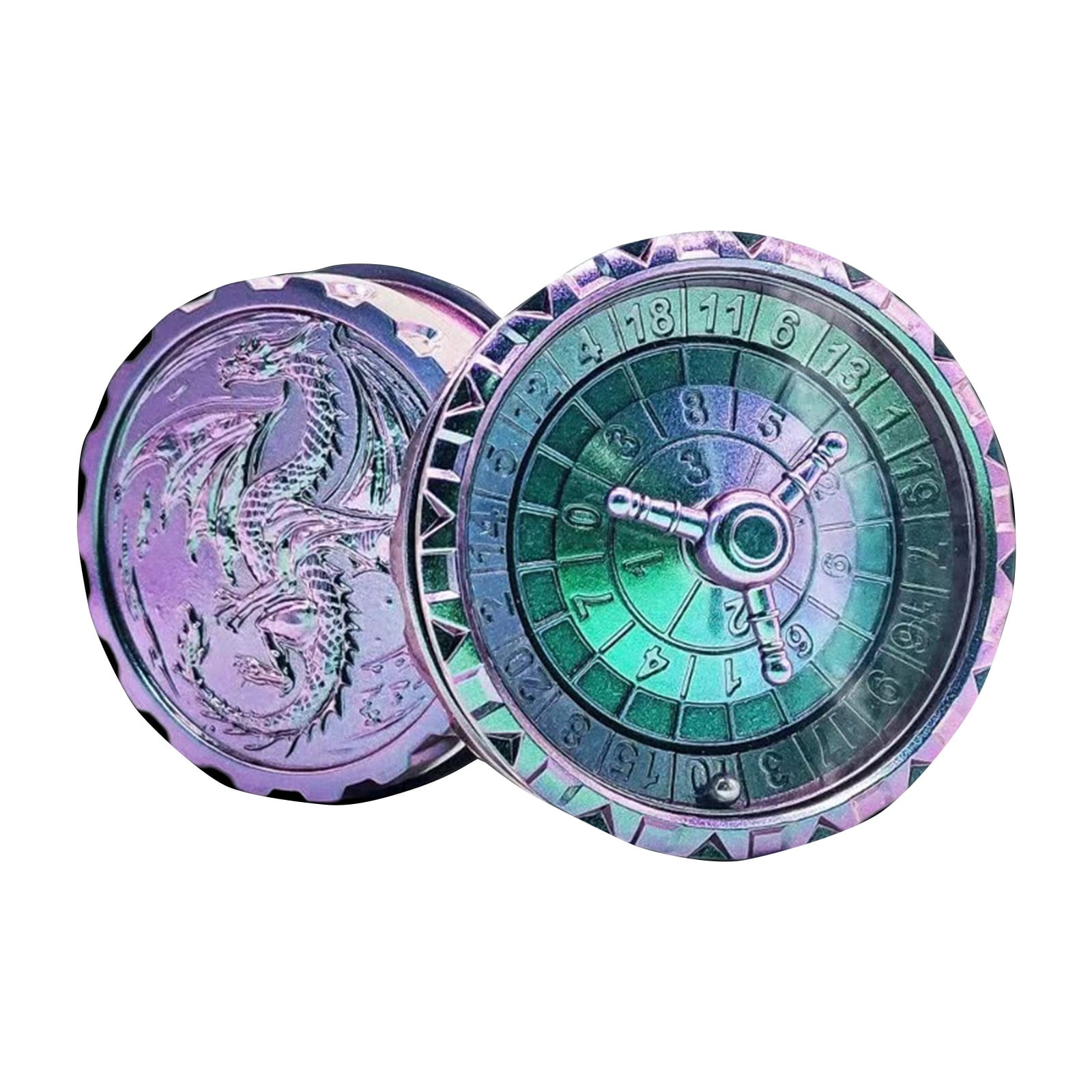 7 in 1 Roulette Metal Dice Set,All in 1 Spinner Metal Dice Set with ...