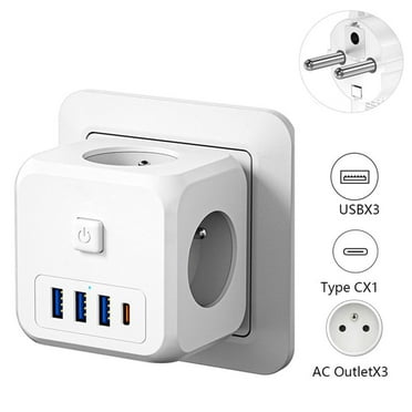 Magnavox 8-Outlets Extension Socket with Surge Protection MC350 ...