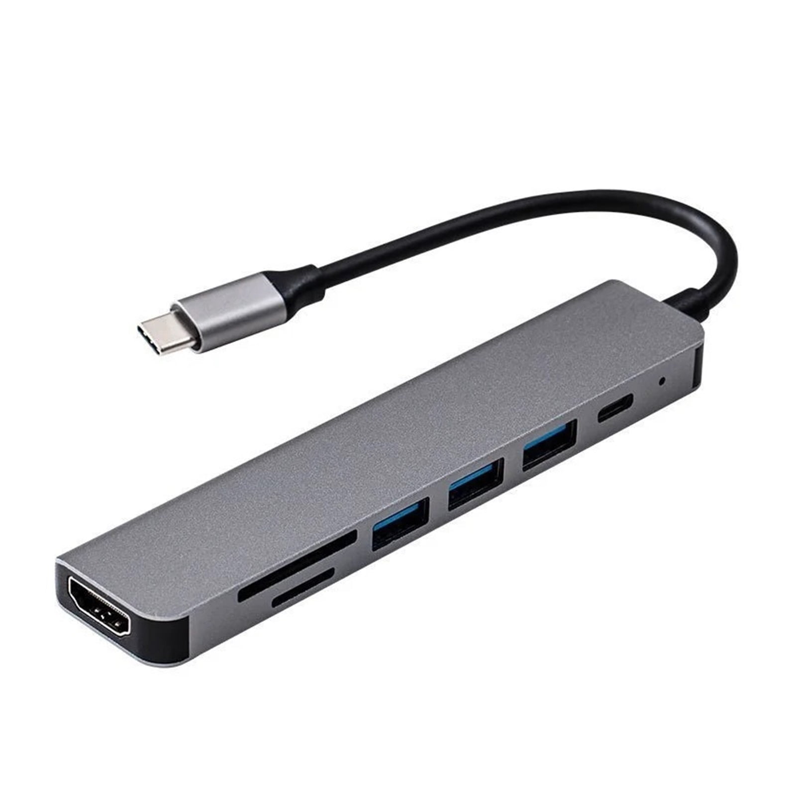 7 in 1 Type C Usb Hub Seven in One Type C 4k 30hz Usb Splitter for All ...