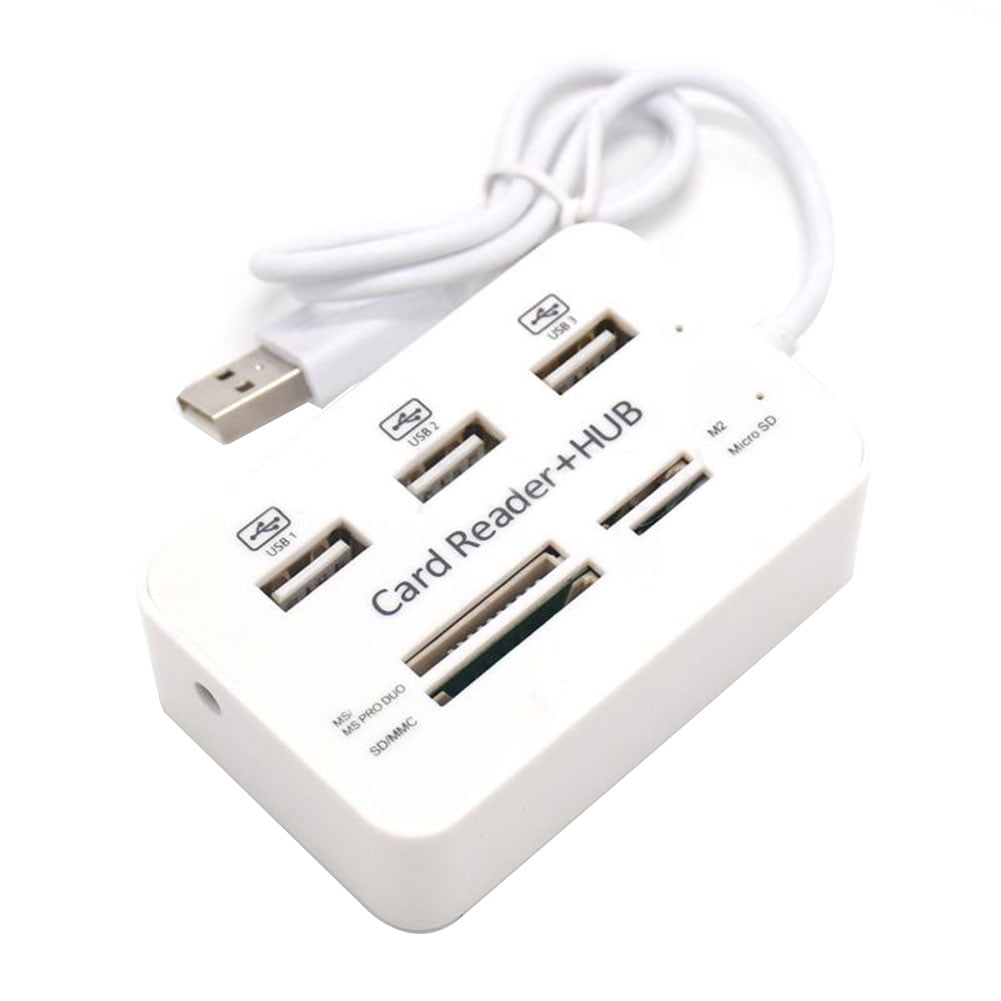 7 in 1 USB 2.0 HUB Card Reader Combo High Speed External Memory Tablet ...