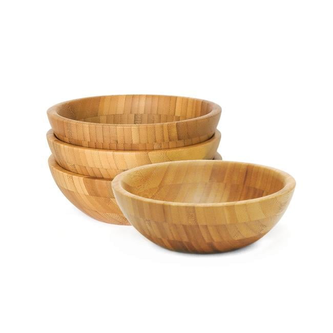 7 in. Bamboo Bowls, Set of 4 - Walmart.com