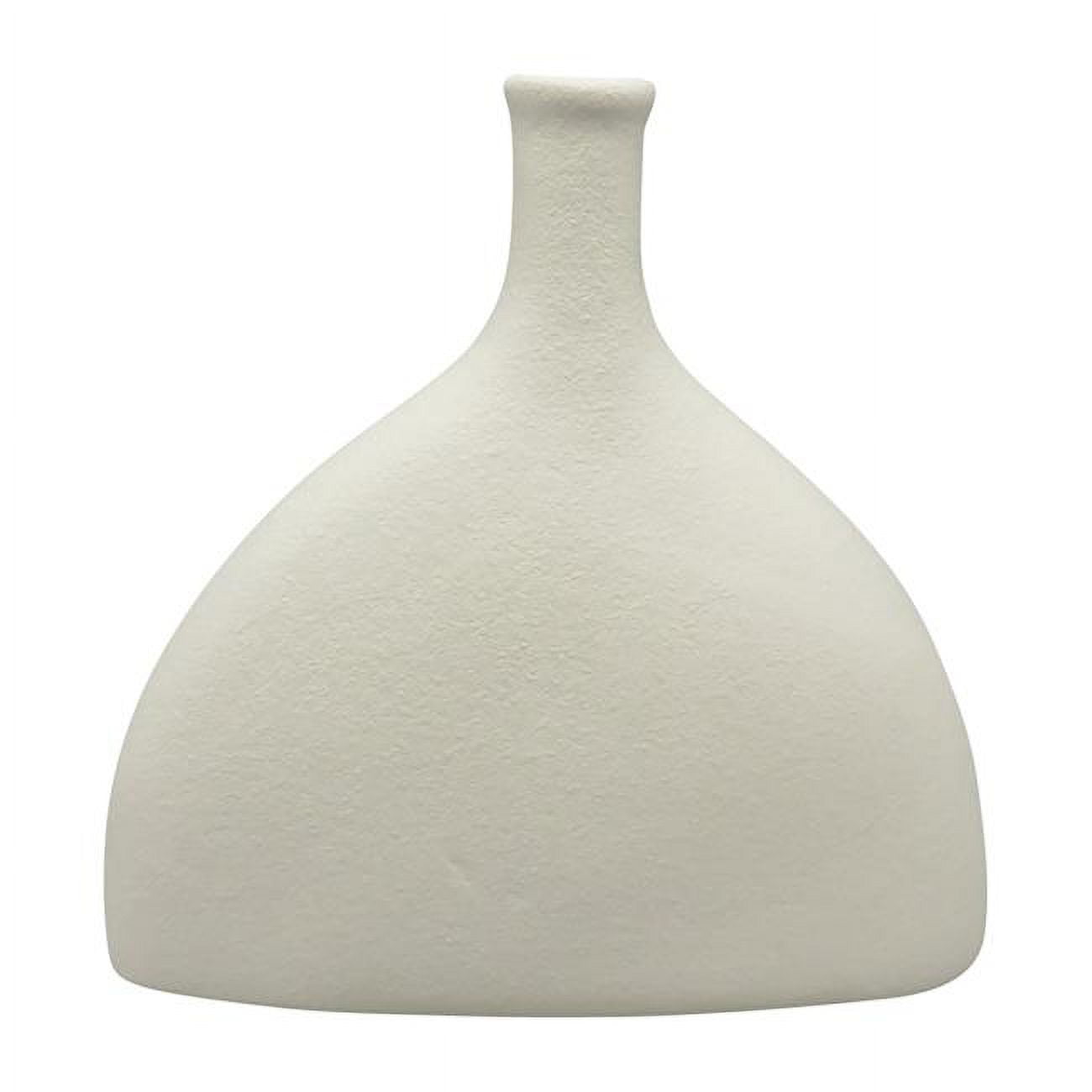 7 in. Ceramic Half Dome Vase, Ivory & Beige - Walmart.com
