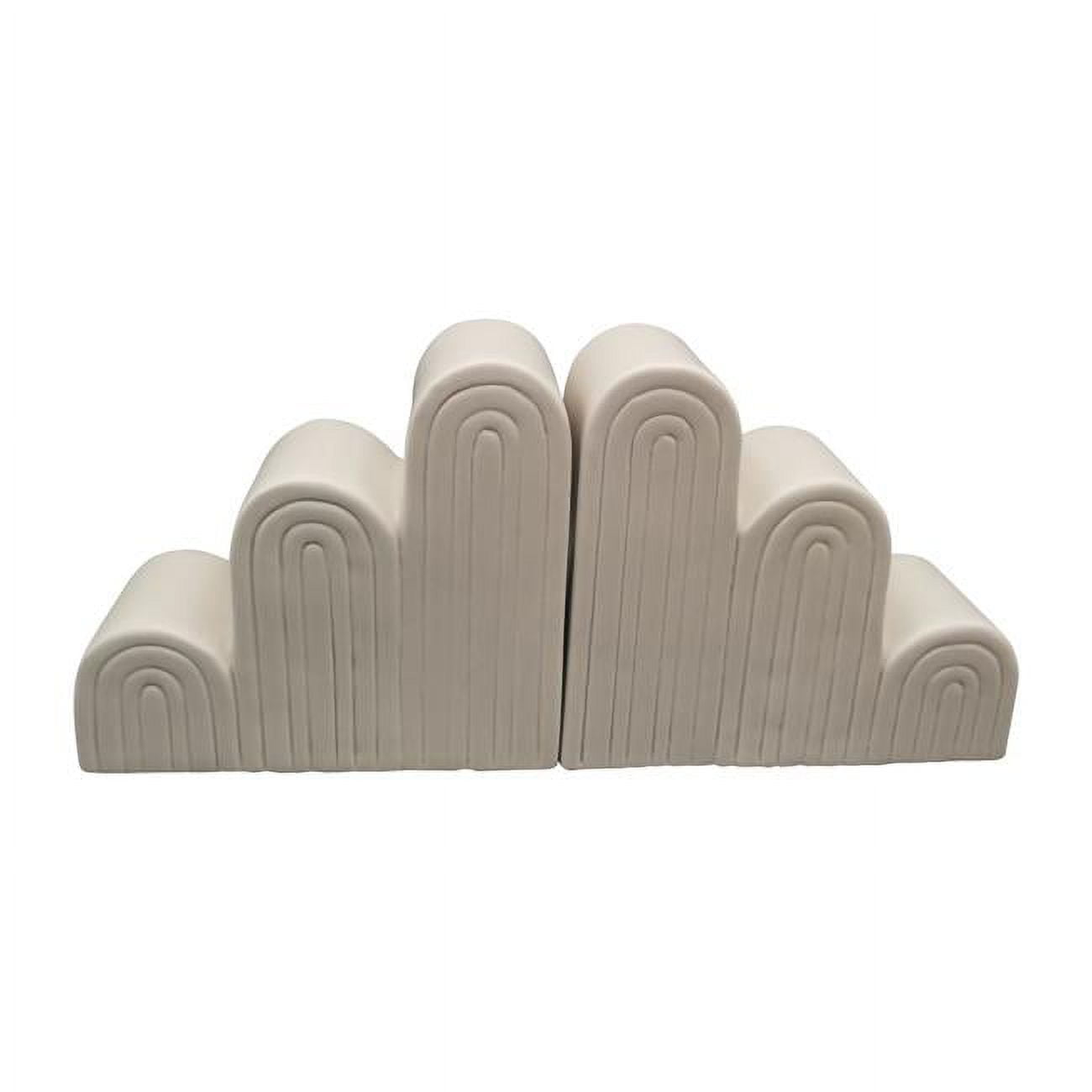 7 in. Ceramic Step-Arch Bookends, Gray - Set of 2 - Walmart.com