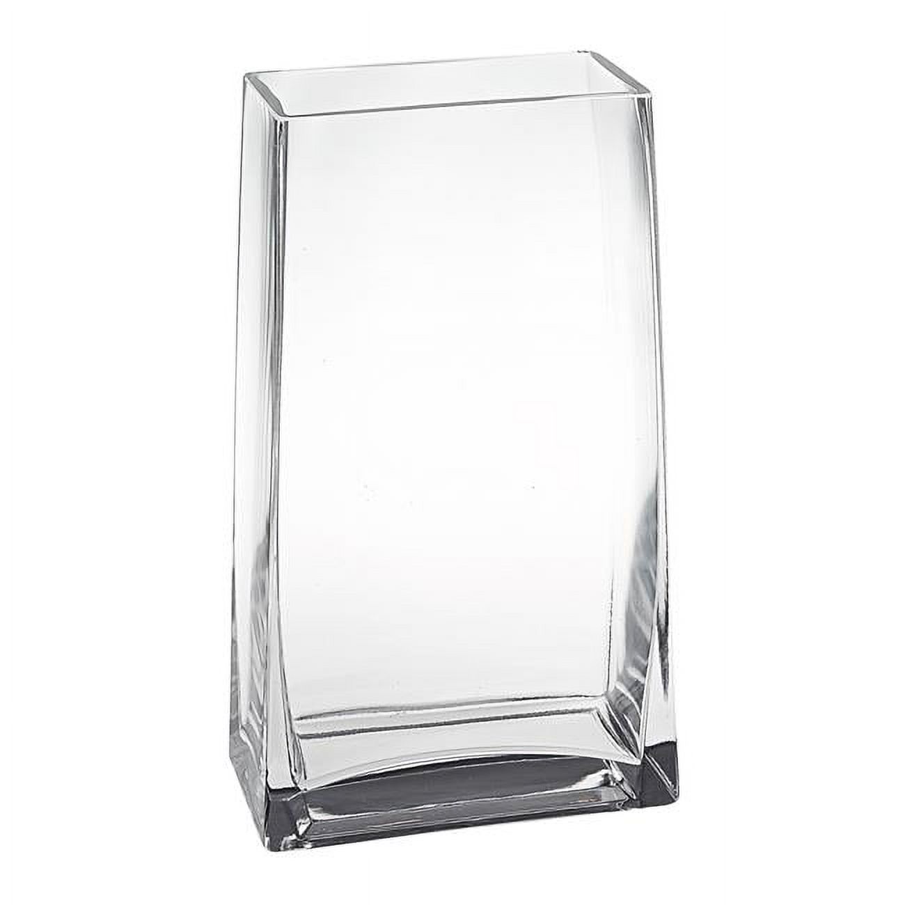 7 in. Clear Glass Rectangle Handmade Vase - Walmart.com