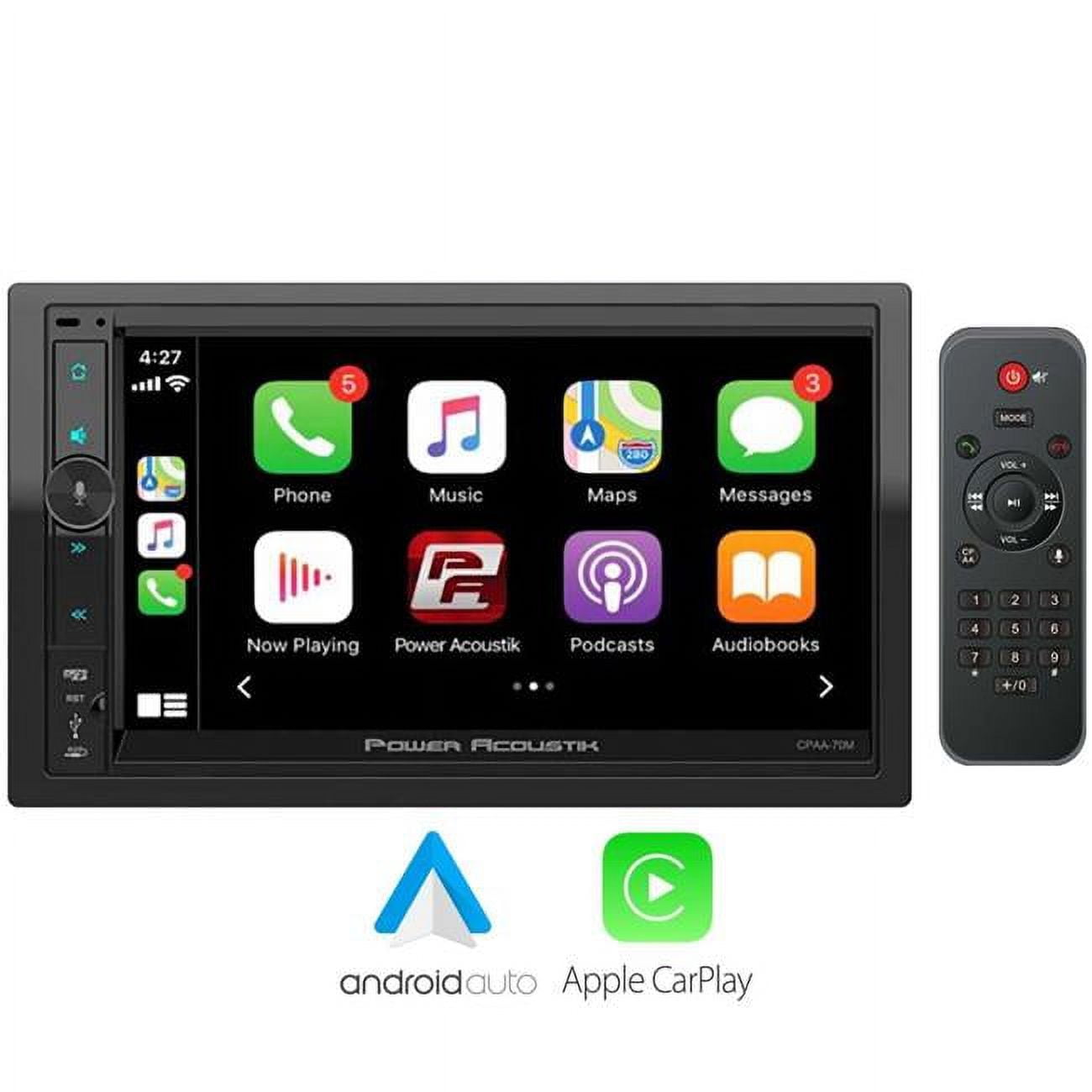 7 in. Double DIN Fixed Face Touchscreen Mechless Receiver with ...