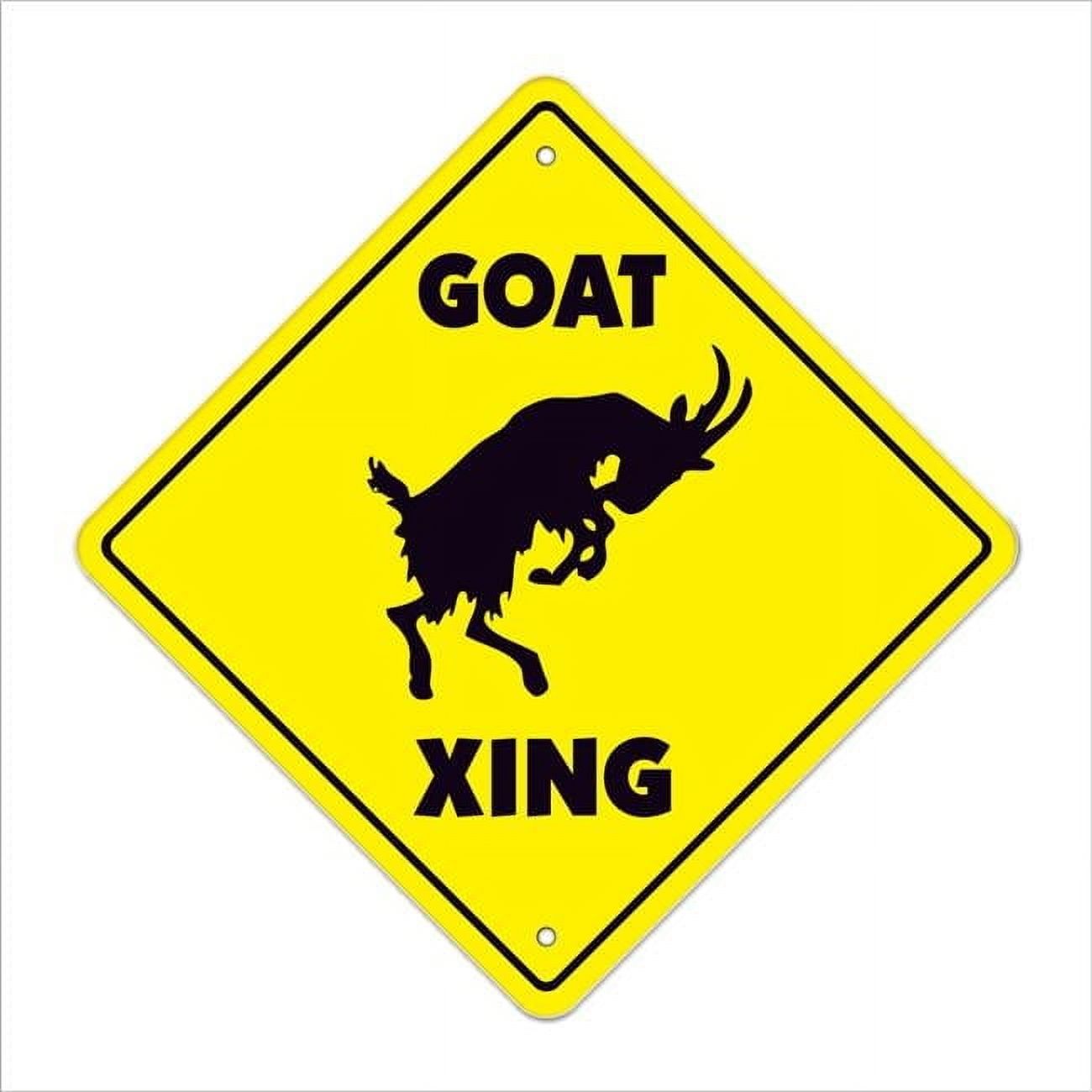 7 in. Goat Zone Xing Crossing Sign - Walmart.com
