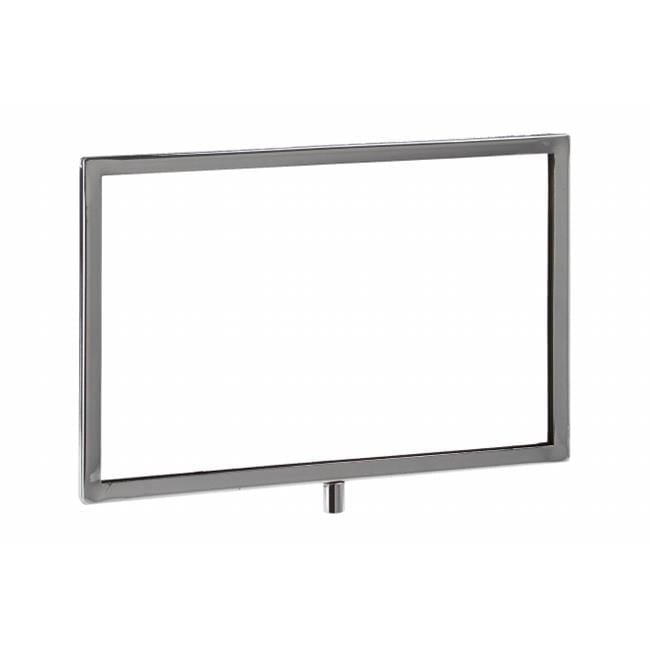 7 in. H x 11 in. W Chrome Metal Sign Holder for Stem Mount (Pack of 72 ...
