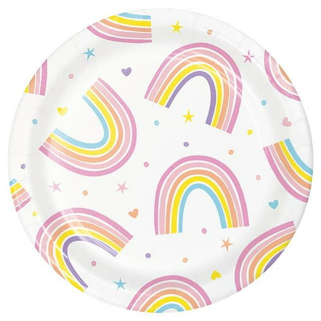 7 in. Happy Rainbow Luncheon Plate, Multi Color - Walmart.com