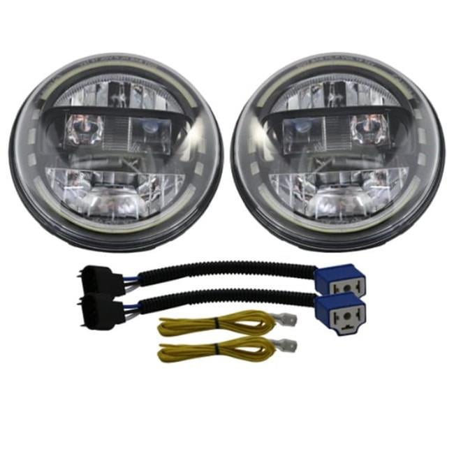 7 in. Jeep Wrangler JK LED Headlight Diamond Series Dual Beam Optical ...