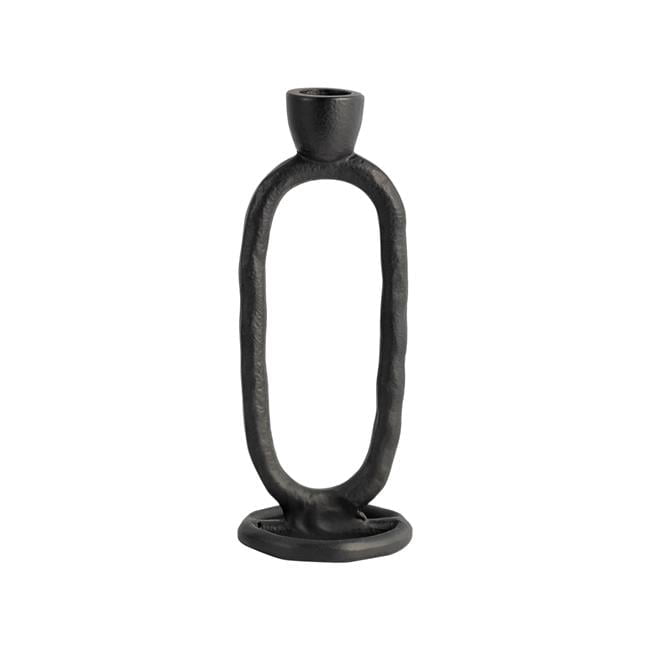 7 in. Metal Open Oval Taper Candle Holder, Black - Walmart.com