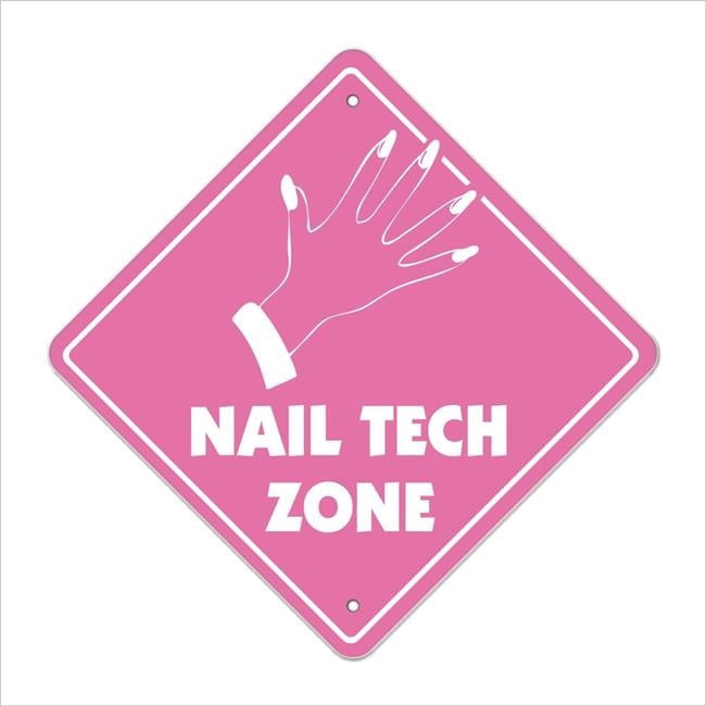 7 in. Nail Tech Zone Xing Crossing Sign - Walmart.com