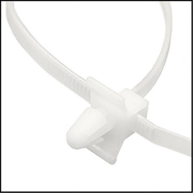 7 in. Natural Push Mount Cable Tie, 50 lbs - Pack of 100 - Walmart.com