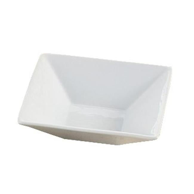 7 in. Porcelain Square Bowl, Super White - 18 oz - Pack of 24 - Walmart.com