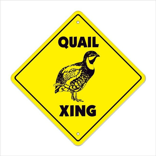 7 in. Quail Zone Xing Crossing Sign - Walmart.com