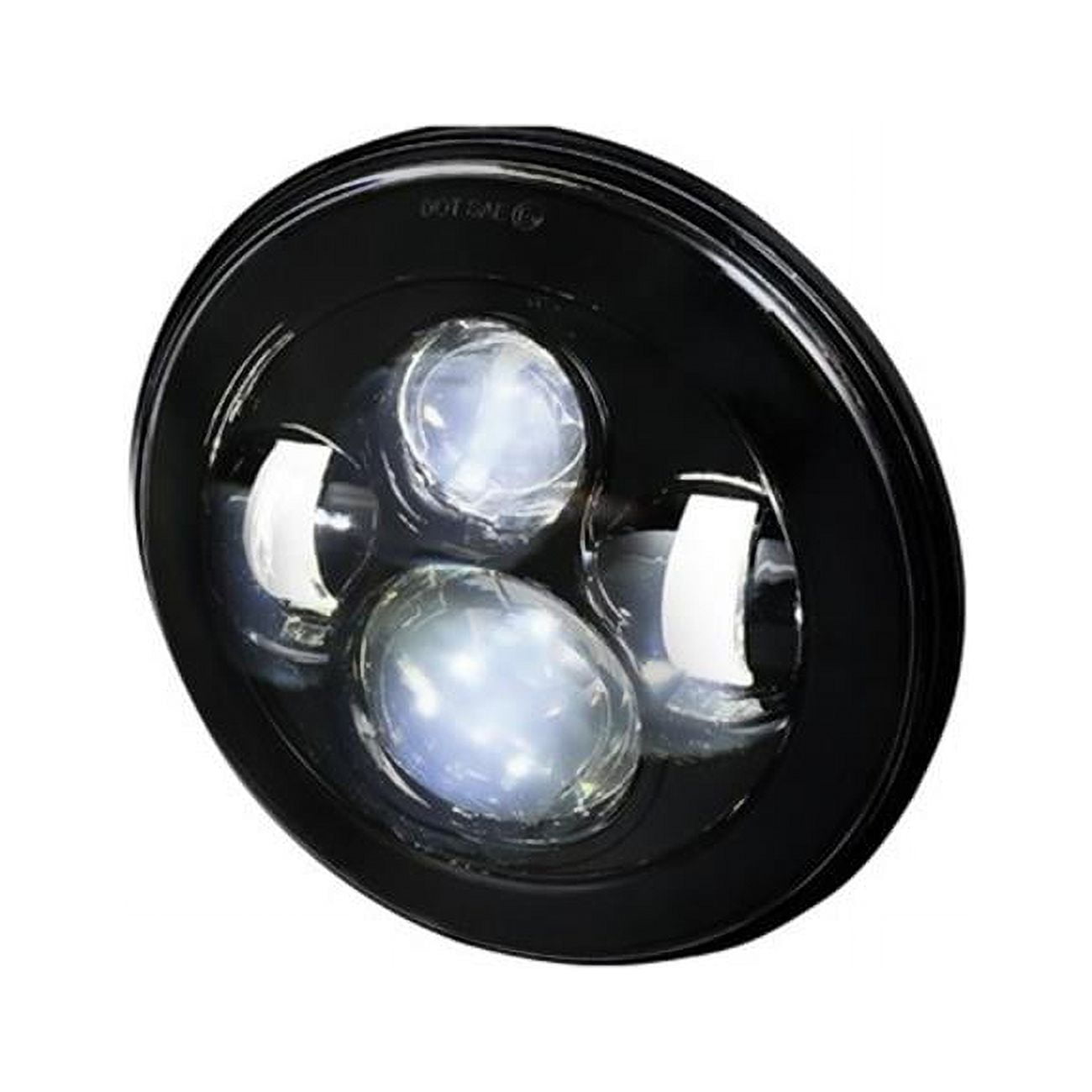 7 in. Round Projector Headlights with LED for All, Black - 5 x 8 x 10 ...