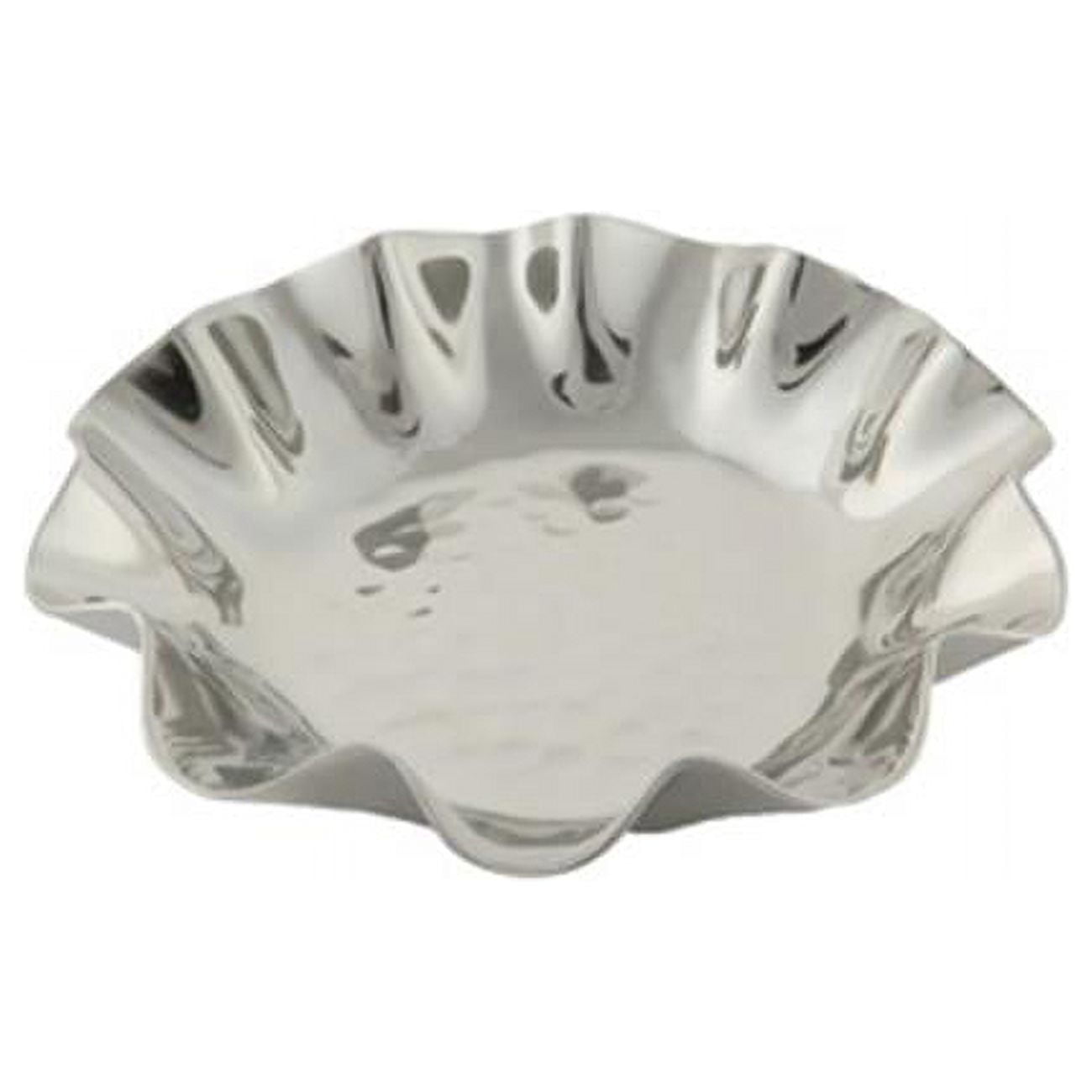7 in. Small Stainless Steel Shallow Bowl with Wavy Trim - Walmart.com