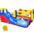 7 in1 Inflatable Slide Water Park with Deep Water Pool Basketball Hoop ...