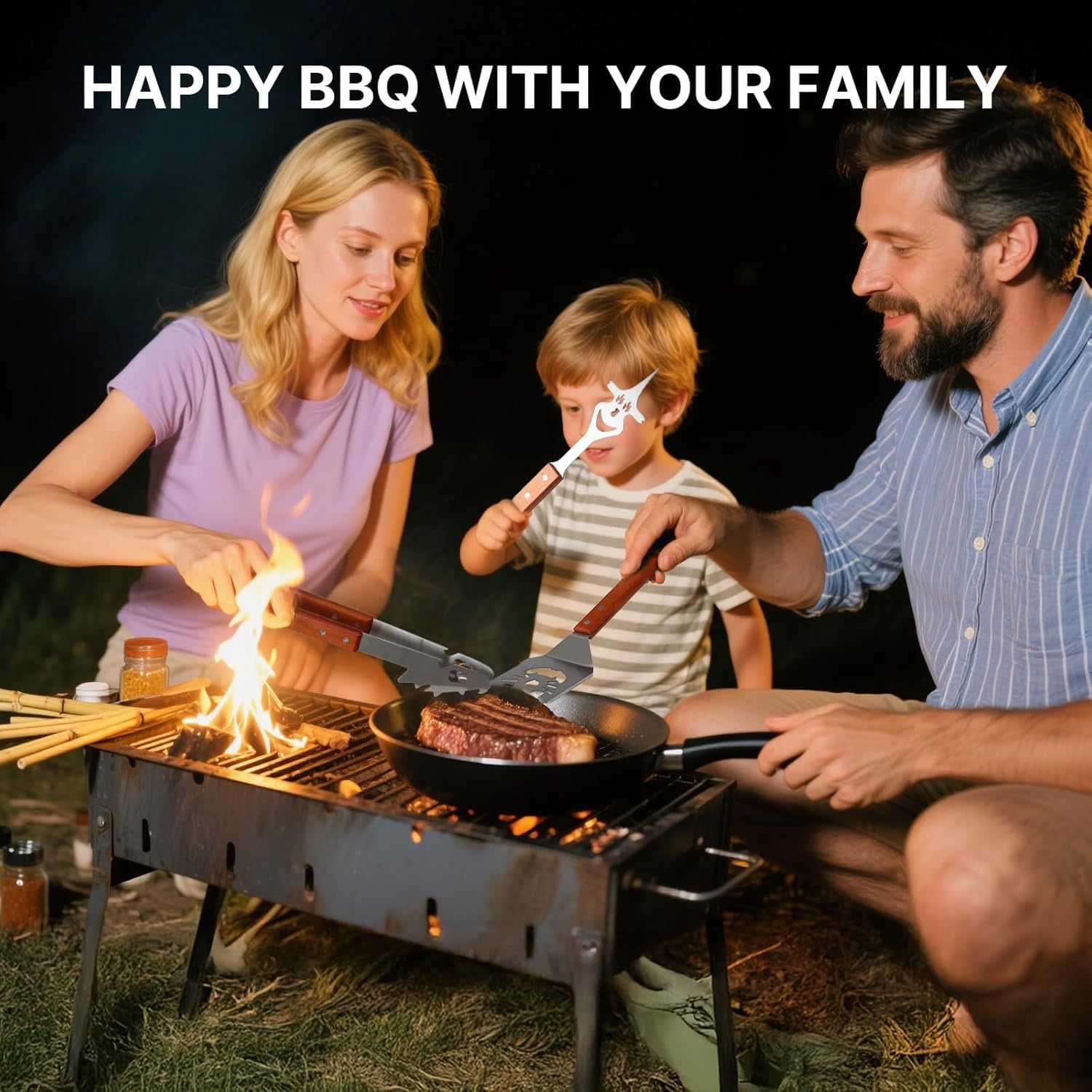 7 in1BBQ Accessories Grilling Tools,Stainless Steel BBQ Tools Grill ...