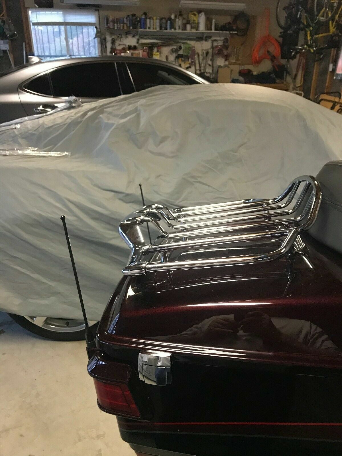 7" inch 2-pack AM/FM/XM/CB Black Stainless Mast Rod Antennas for HARLEY ...