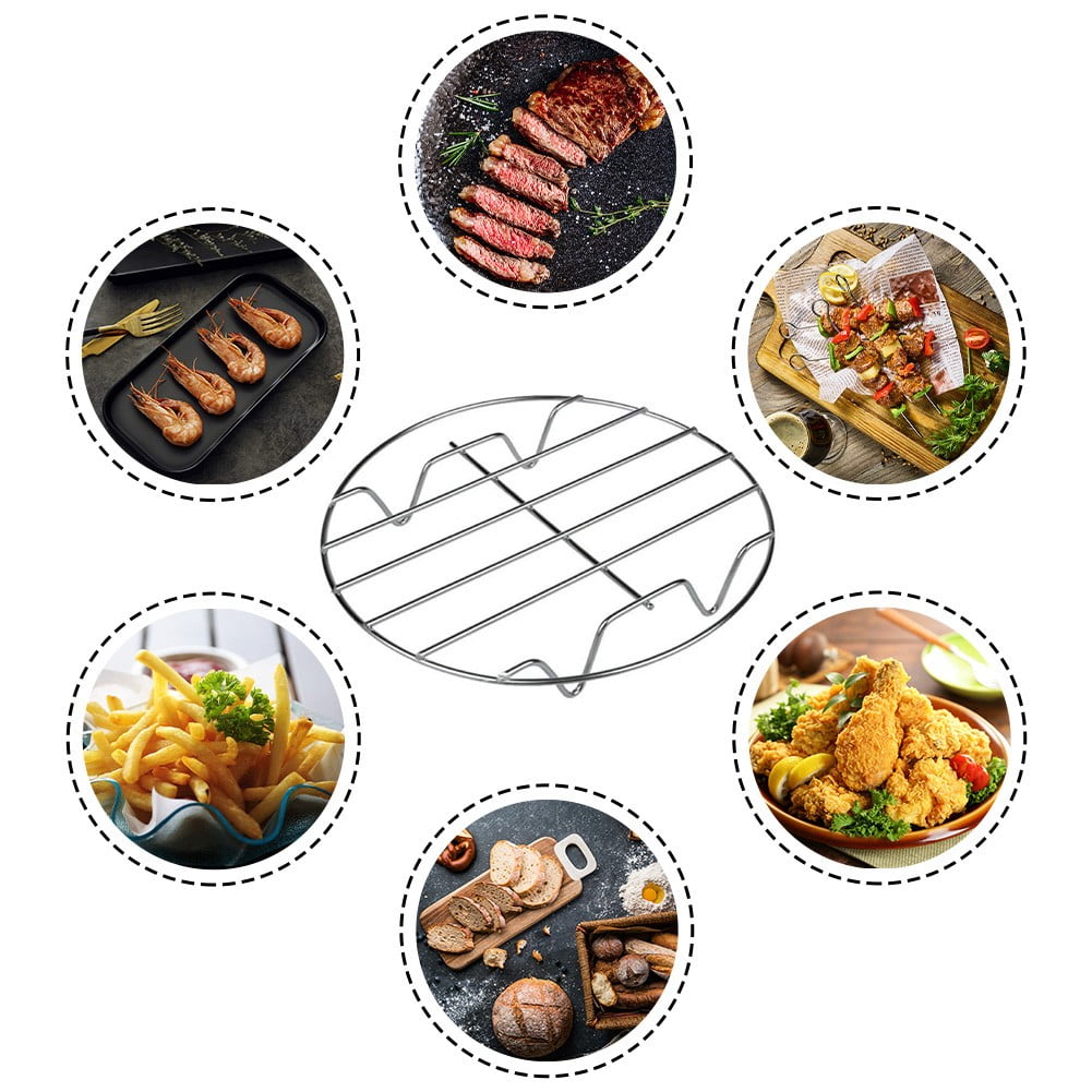7 inch Air Fryer Accessories Circular Wire Rack Cooling Rack Steam Rack ...