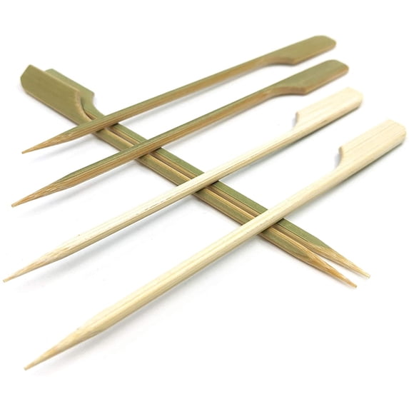 7 inch Bamboo Paddle Picks Skewers for Cocktail，Fruit Kabobs，BBQ ...