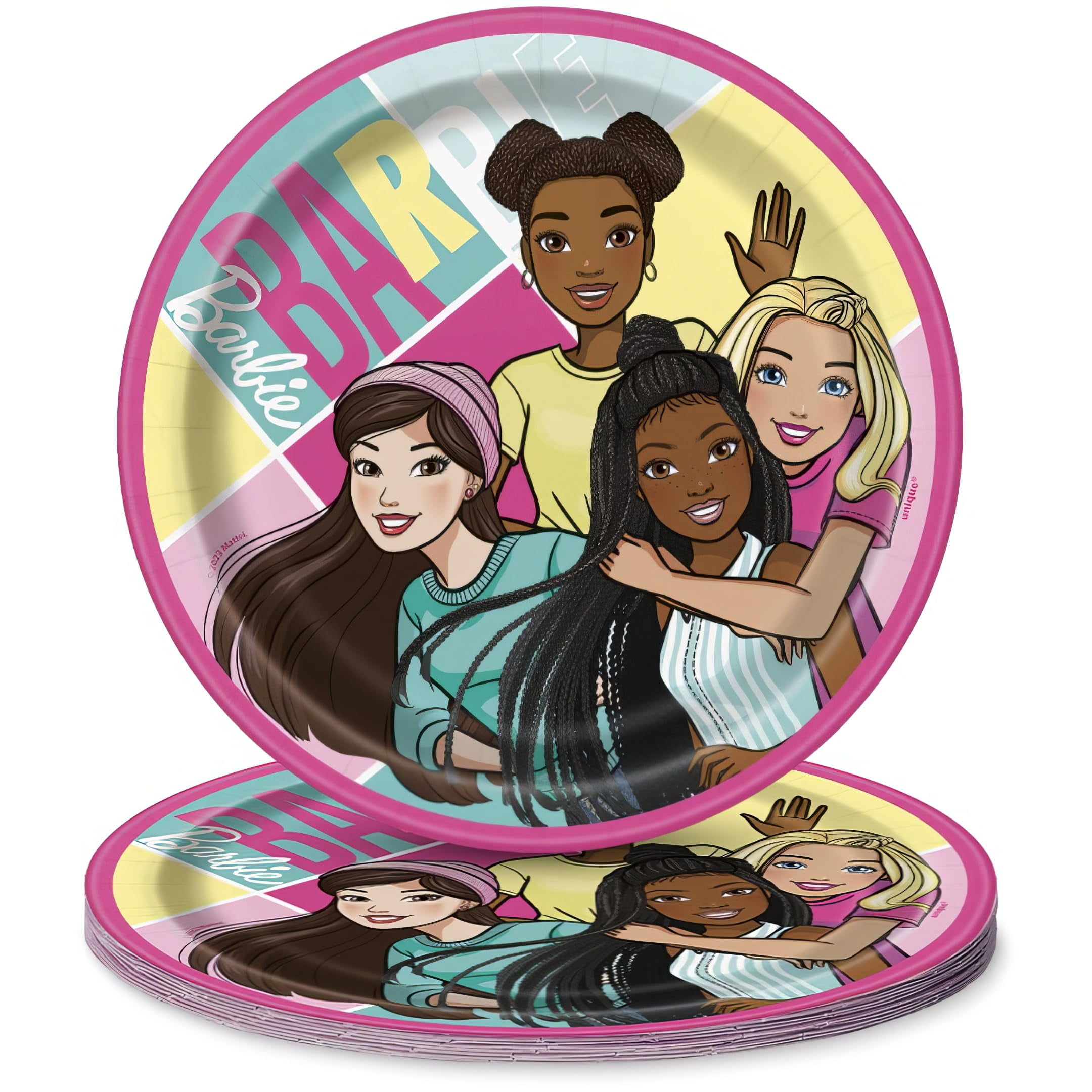 7 inch Barbie Round Dessert Plates (8 Pk) - Party Supplies Decorations ...