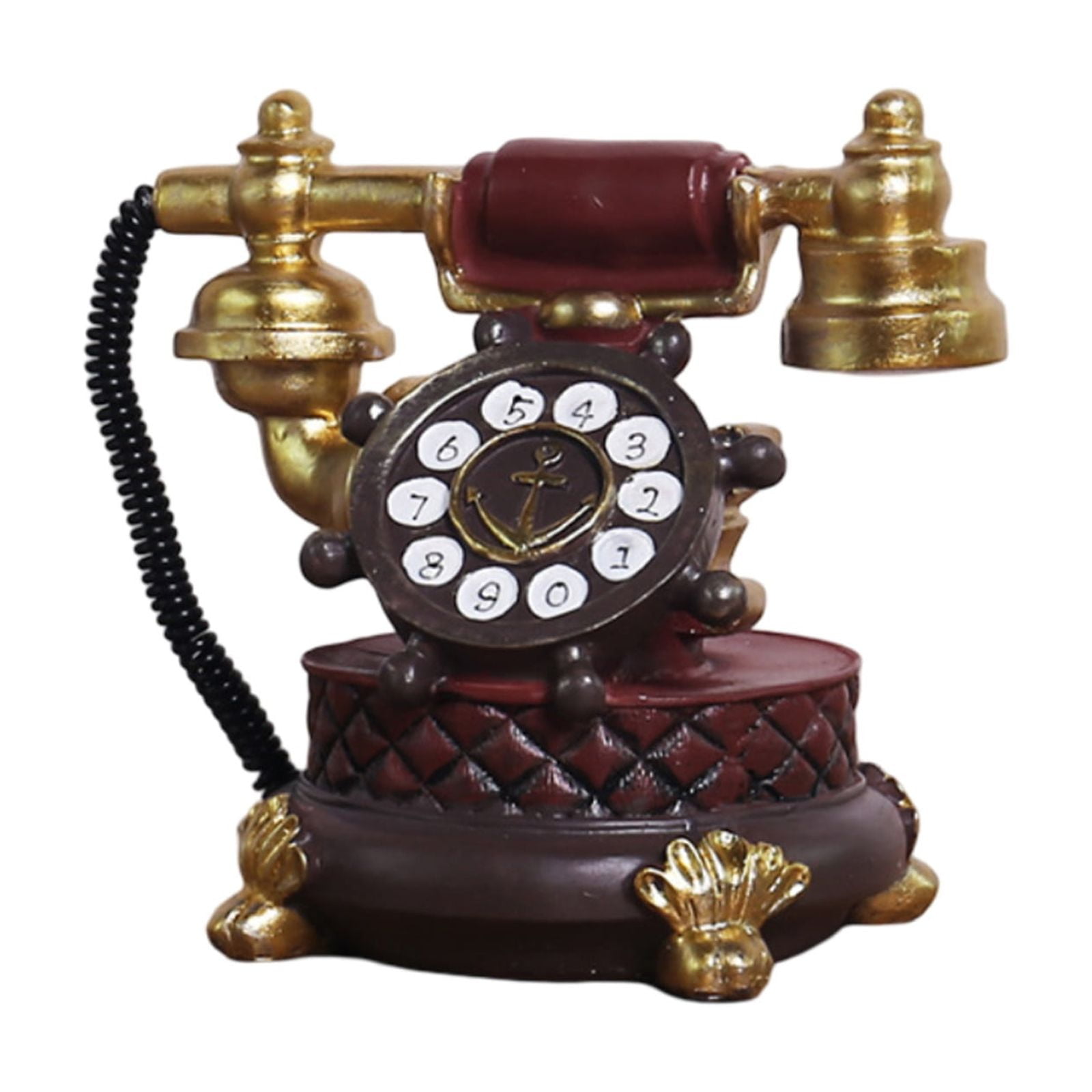 7 inch Creative Retro Telephones European Resin Rotary Dialing ...