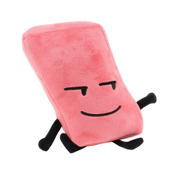 7 inch Funny Pink eraser Cute Face expression Stuffed Plush Toy Throw ...