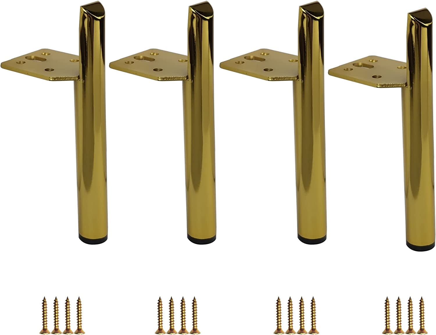 7 inch Gold Furniture Legs Set of 4 Heavy Duty Metal for Sofa Couch ...