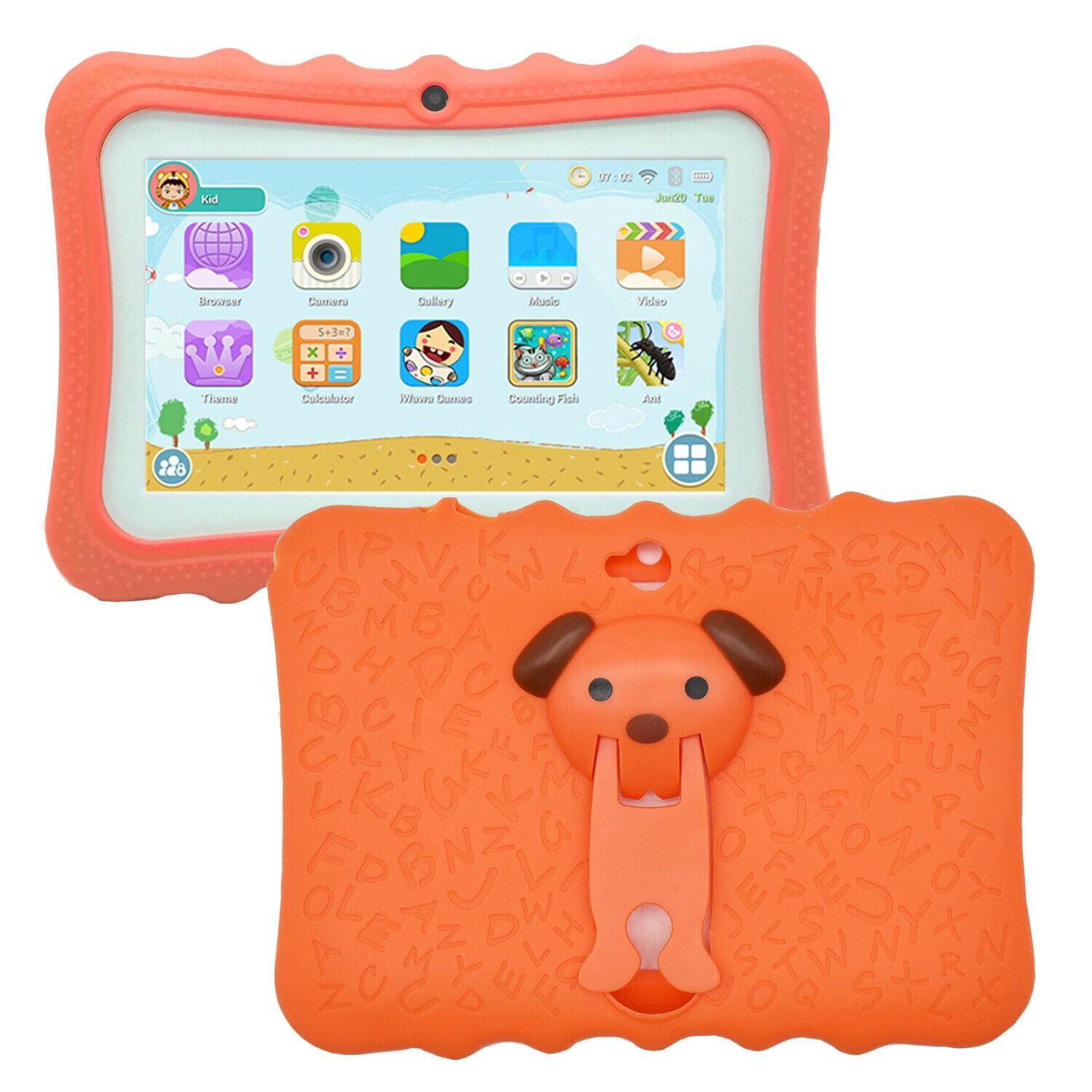 7 inch Kids Tablet Android 9 Tablet for Kids Toddler 64GB WiFi BT Dual ...