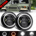 7''inch LED Headlights Plug & Play Headlamp For Humvee M998 M923 M35a2 ...
