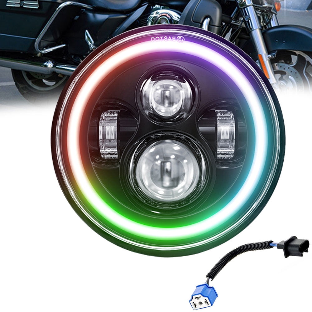 7 inch LED Headlights Round 100W 10000LM Ultra Bright 3000K-6000K High ...