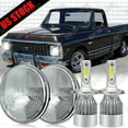 7 inch LED Headlights Round DOT Approved Hi-Lo Lamp Pair For Chevy C10 ...
