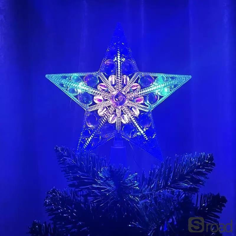 7-inch LED Star Christmas Tree Topper, Warm White Lights Battery ...