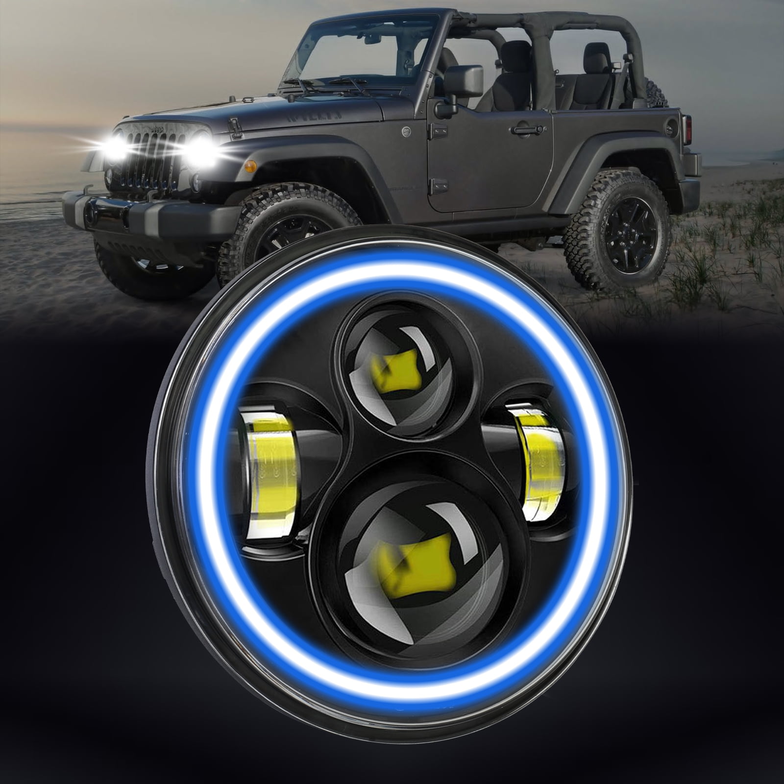 7 inch Led Headlight Round DOT Approved H6024 Led Headlight Hi/Lo Beam ...