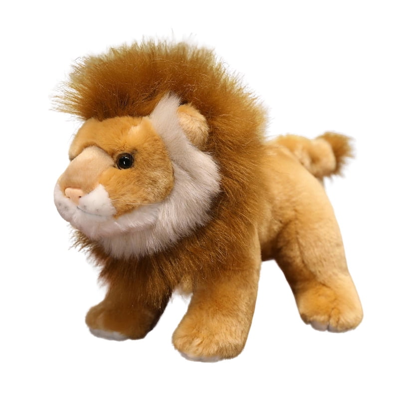 7-inch Realistic Male Soft Lion Plush Stuffed Animal - Walmart.com
