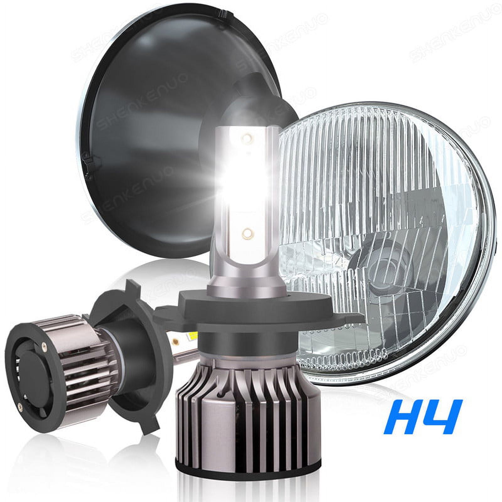 7"inch Round LED Headlight Hi/Lo White For Chevy Camaro 1967 1968 1969 ...