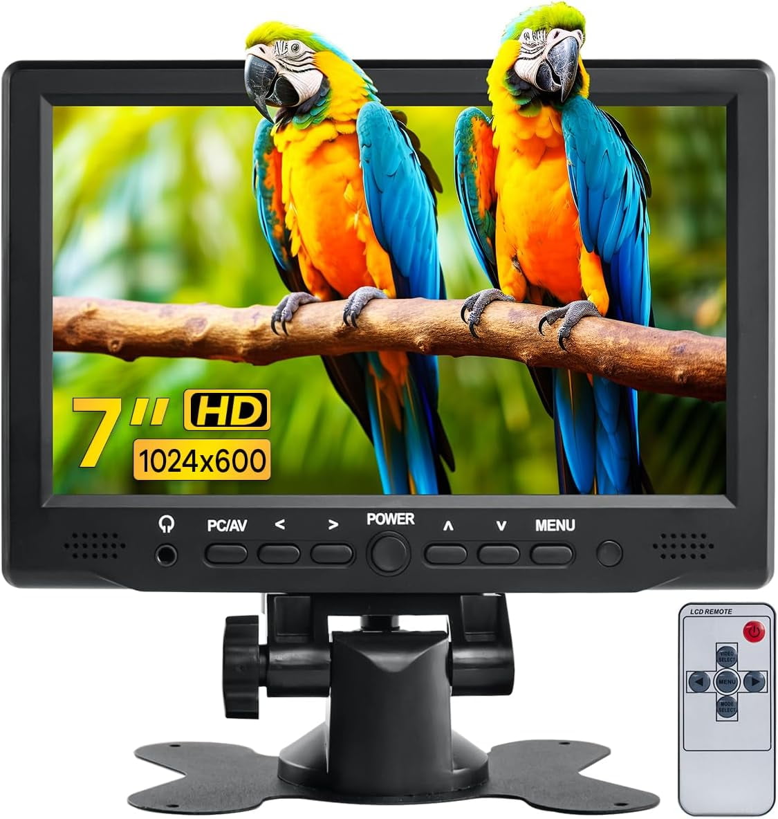 7 inch Small Monitor TFT LCD Display 1024X600 HDMI Mini Portable Screen ...