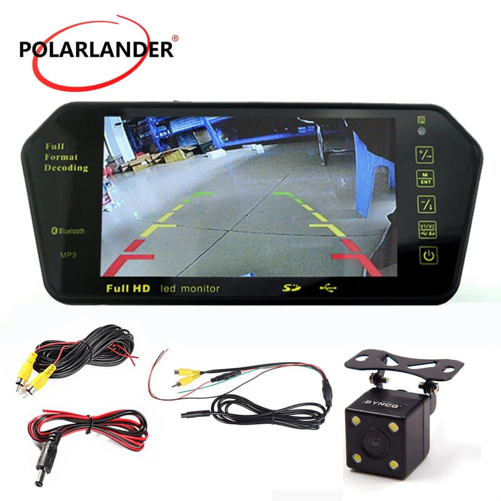 7" inch TFT LCD Car Mp5/MP4/MP3 Player Bluetooth two vidio imputs DVD ...